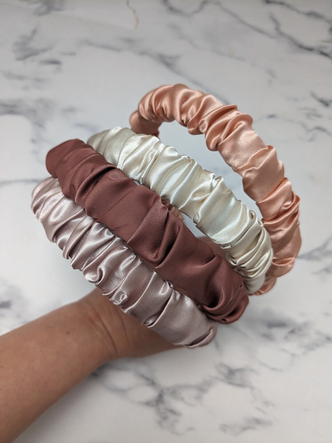 Satin Headbands Alice Bands Ruffle Headband Satin Alice Bands Ladies ...