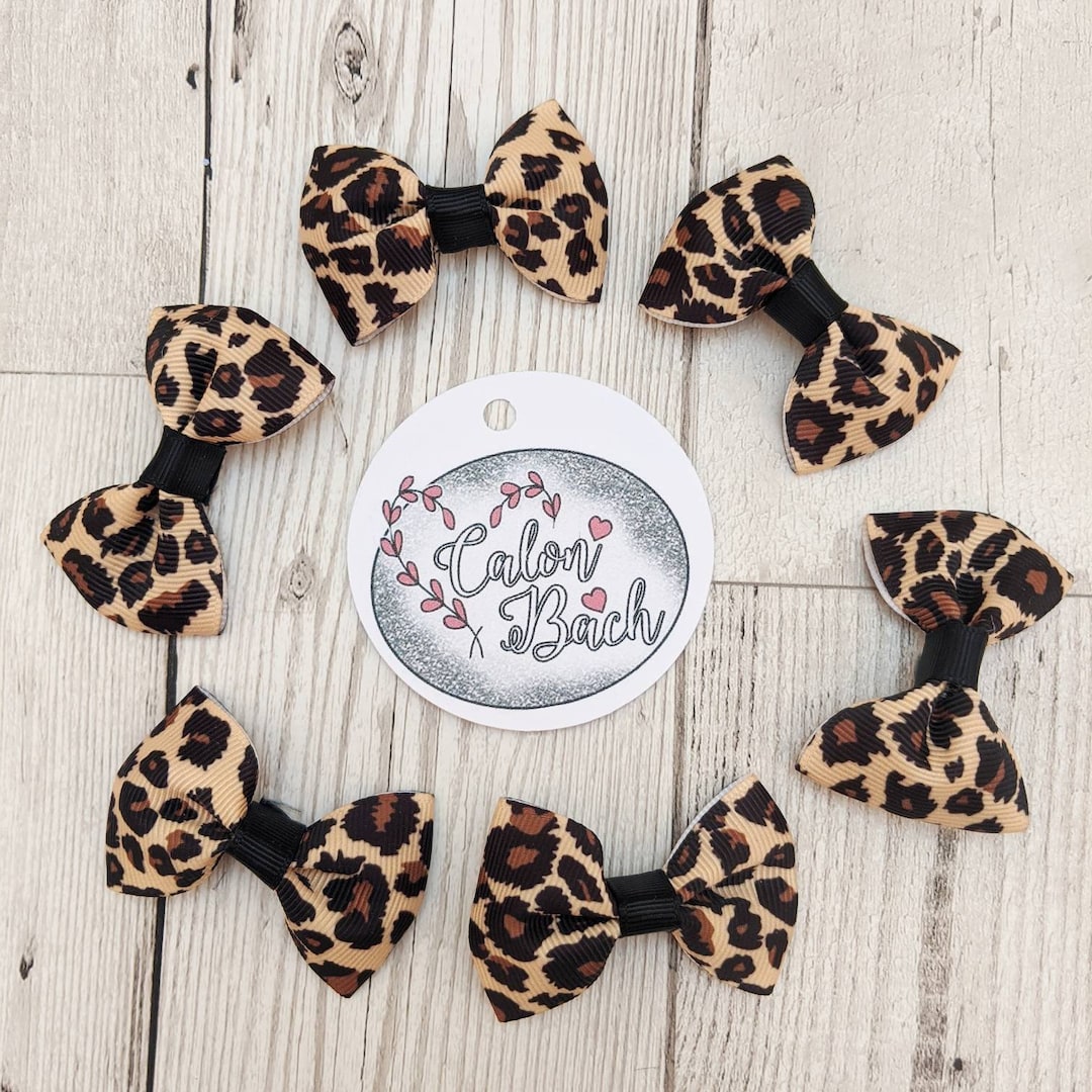 Leopard Bows Leopard Print Bows Small Bows Leopard Headband Baby Bows ...