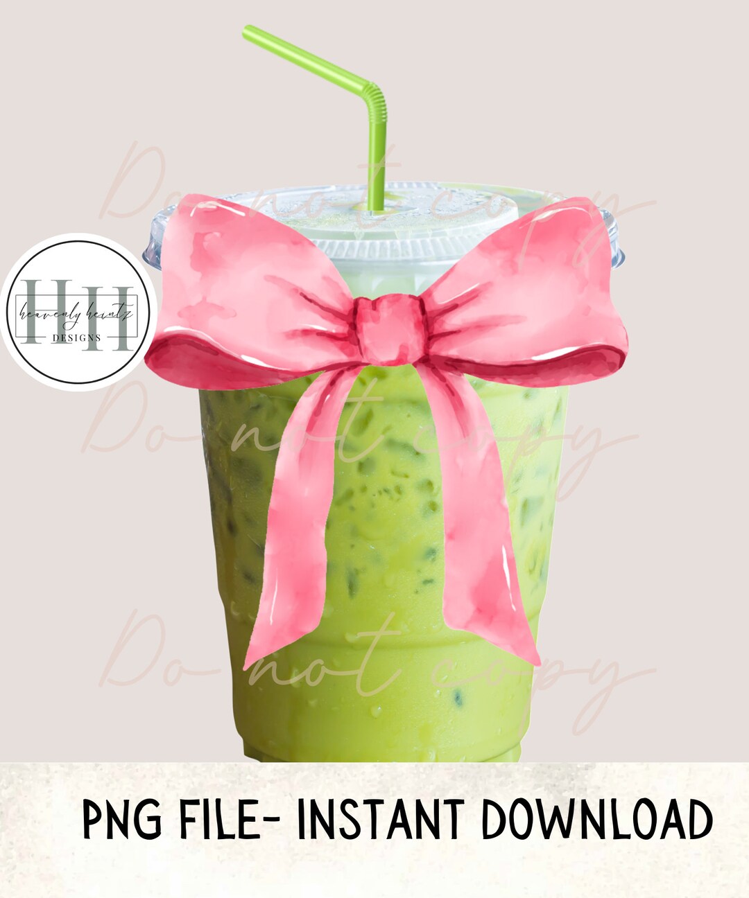 Green Matcha Coquette Tea PNG - Etsy