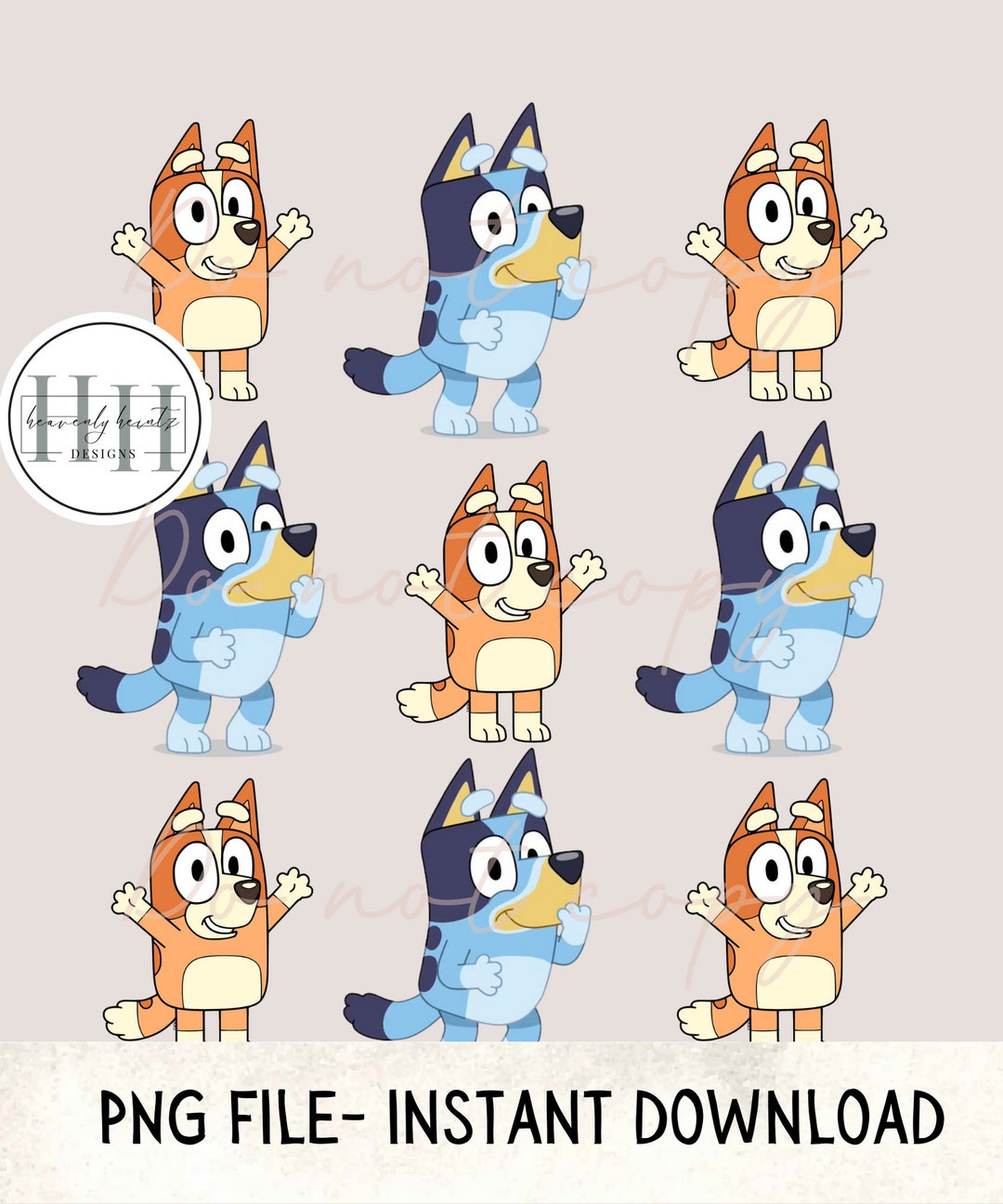 Bluey and Bingo PNG Coquette Style - Etsy UK