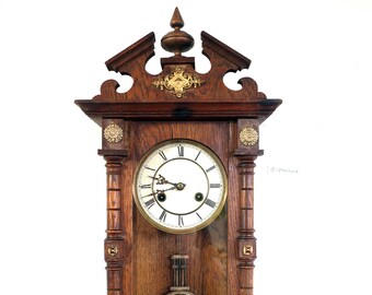 JUNGHANS Antique German Wall Clock From the Beginning of the 20th ...