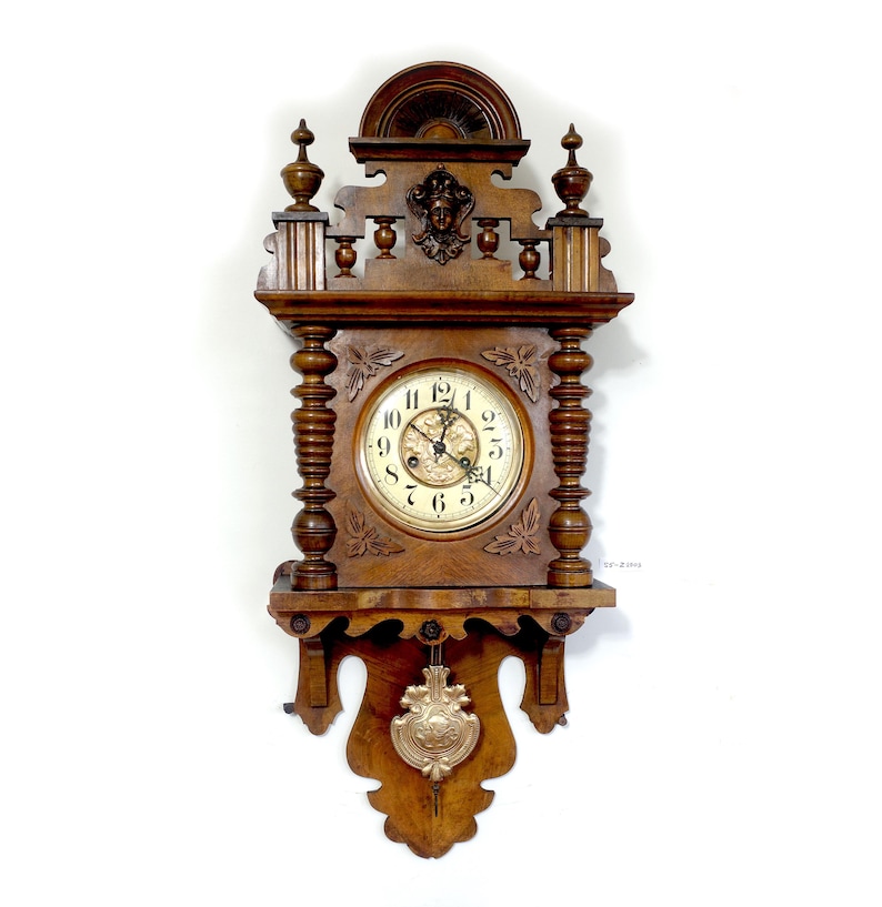 JUNGHANS Antique German Wall Clock From the Beginning of the 20th ...