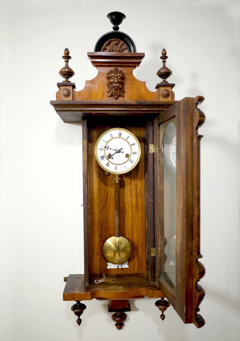 JUNGHANS Antique German Wall Clock From the Beginning of the - Etsy
