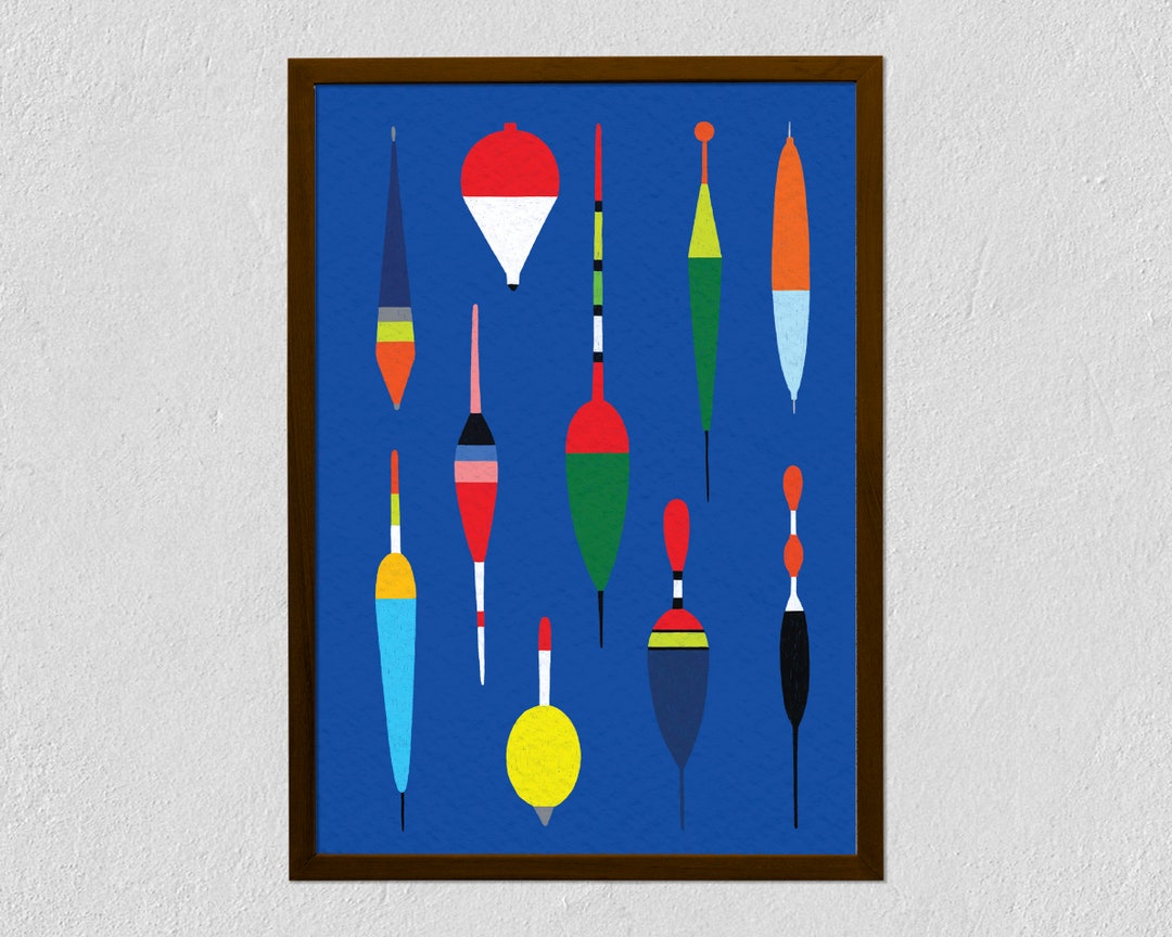 Art Print Bobbers 21x30 - Collection of Illustrated Colorful Bobbers ...