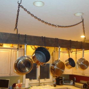 One-arm-bandit Hand Crafted Hanging Pot Rack 6' Long - Etsy