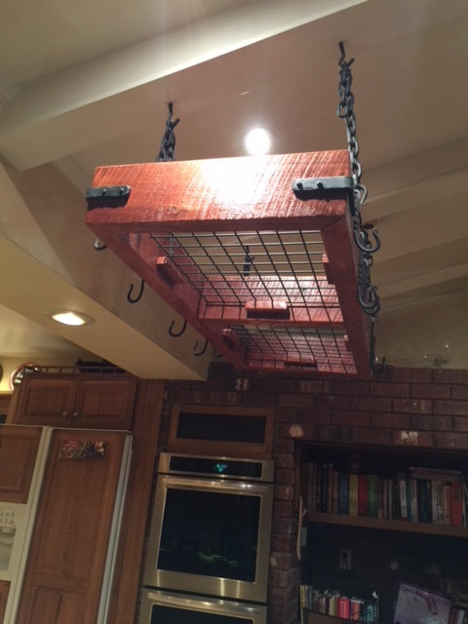 Custom Crafted Pot Rack With Forged Steel Hardware - Etsy