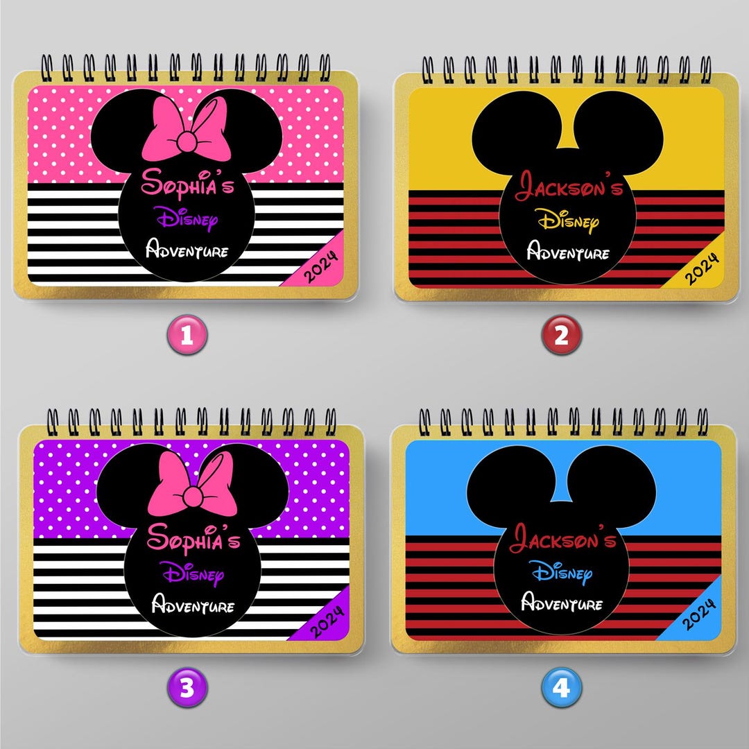 Disney Autograph Book, Mickey or Minnie Mouse Silhouette, Soft Cover ...
