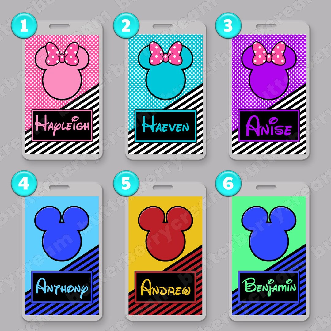 Disney Vacation Luggage Tags, Bag Tags Personalized and Laminated - Etsy