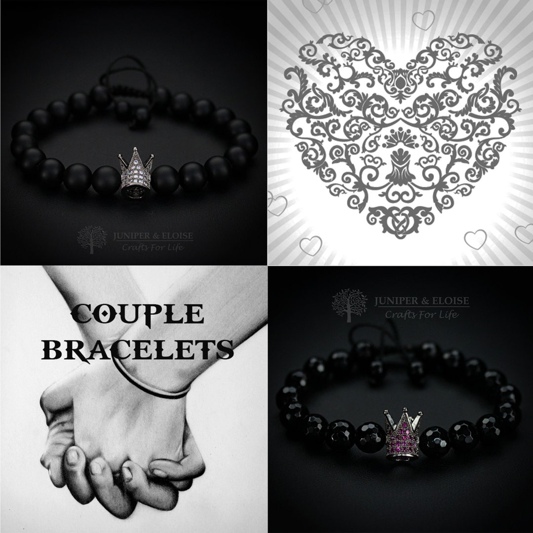 Couples Bracelet, Crown Bracelet, Wedding Gifts for Couples, Couples ...