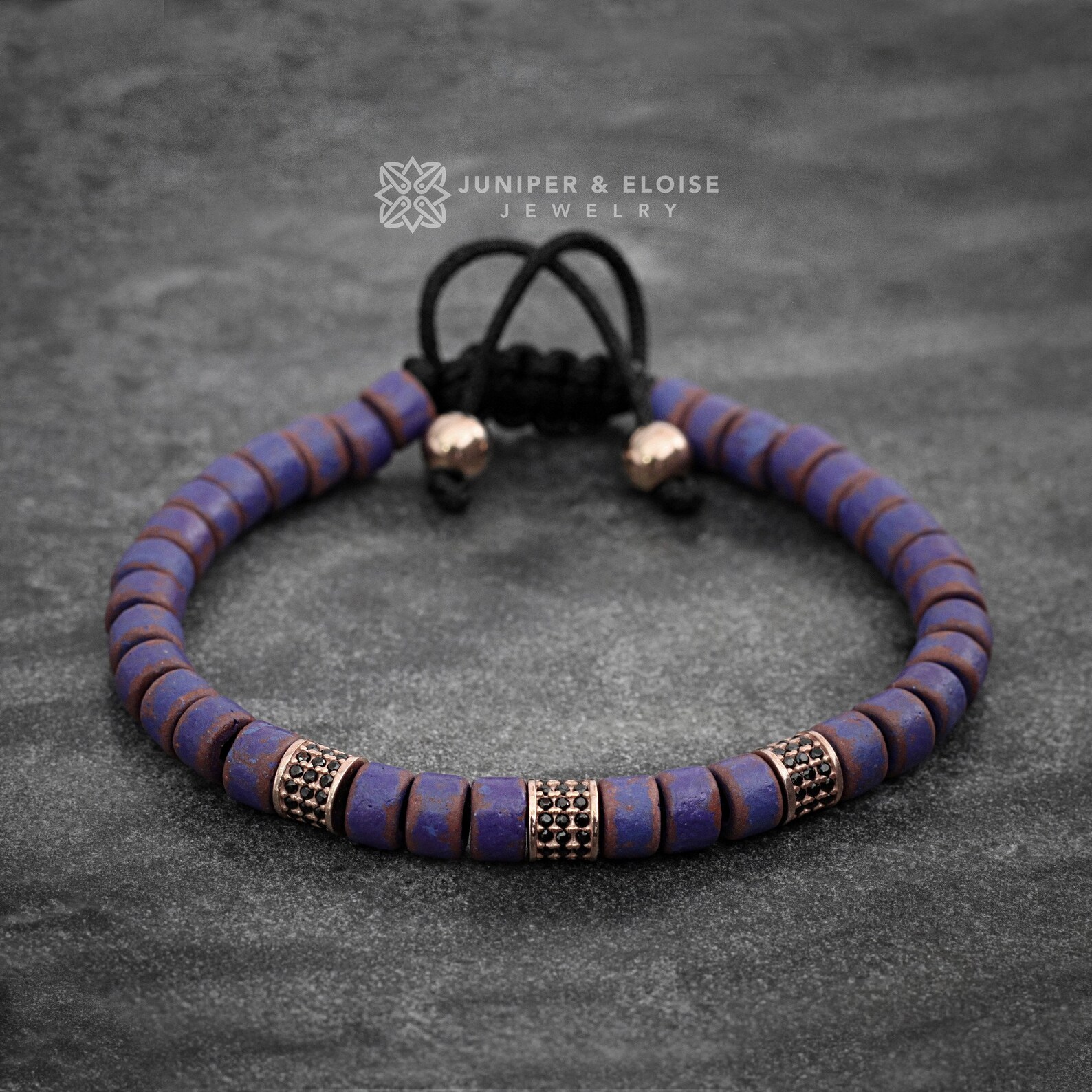 Mens Bracelet Women's Jewelry Armband Purple Beaded - Etsy