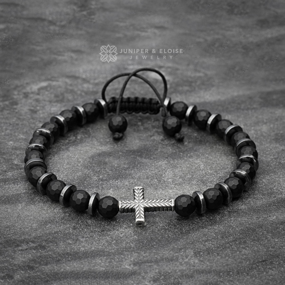 Mens Silver Cross Bracelet Womens Jewelry Bracelet Gift, Jewelry for ...
