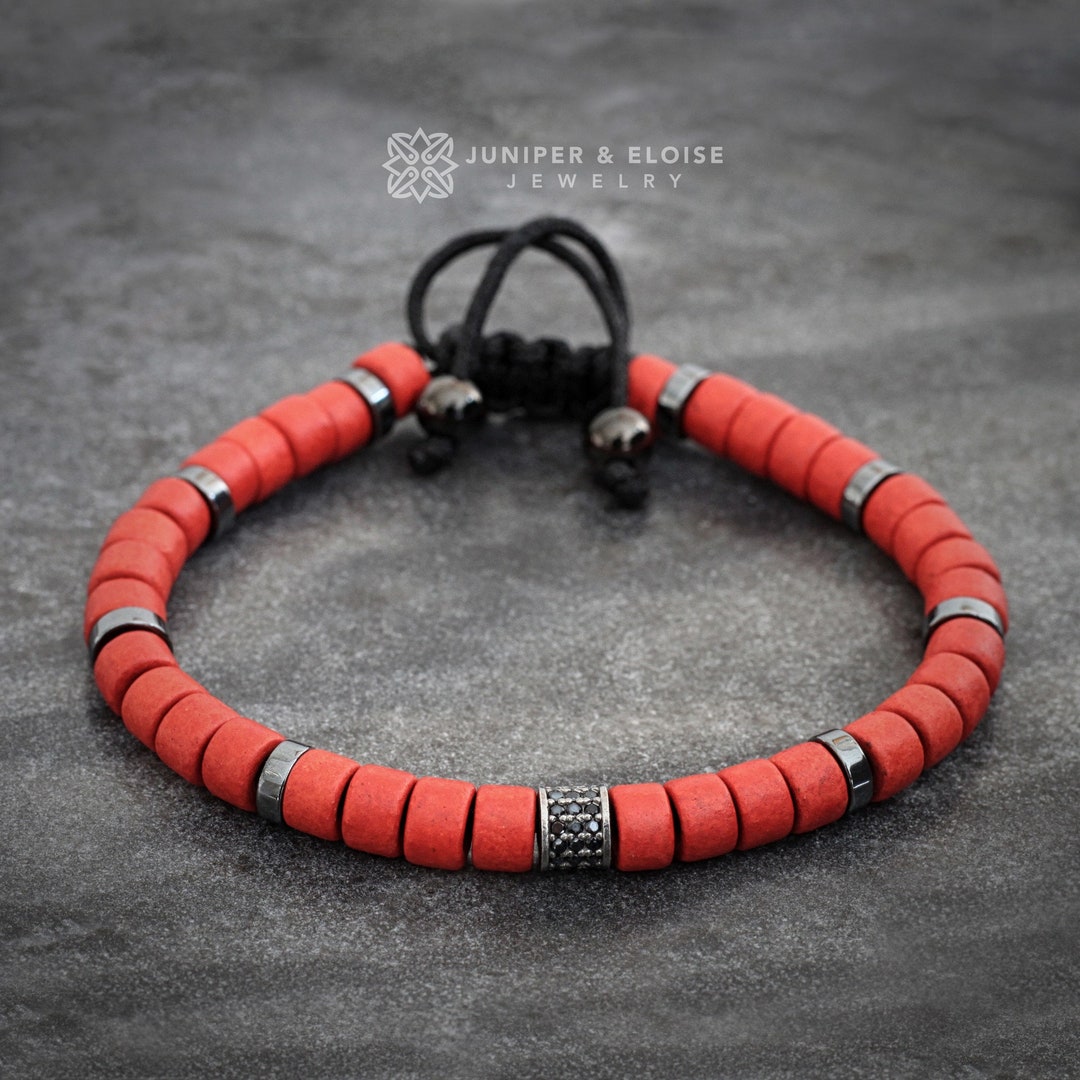Men's Light Red Bracelet Women's Jewelry, Luxury Design, Cz Diamond ...