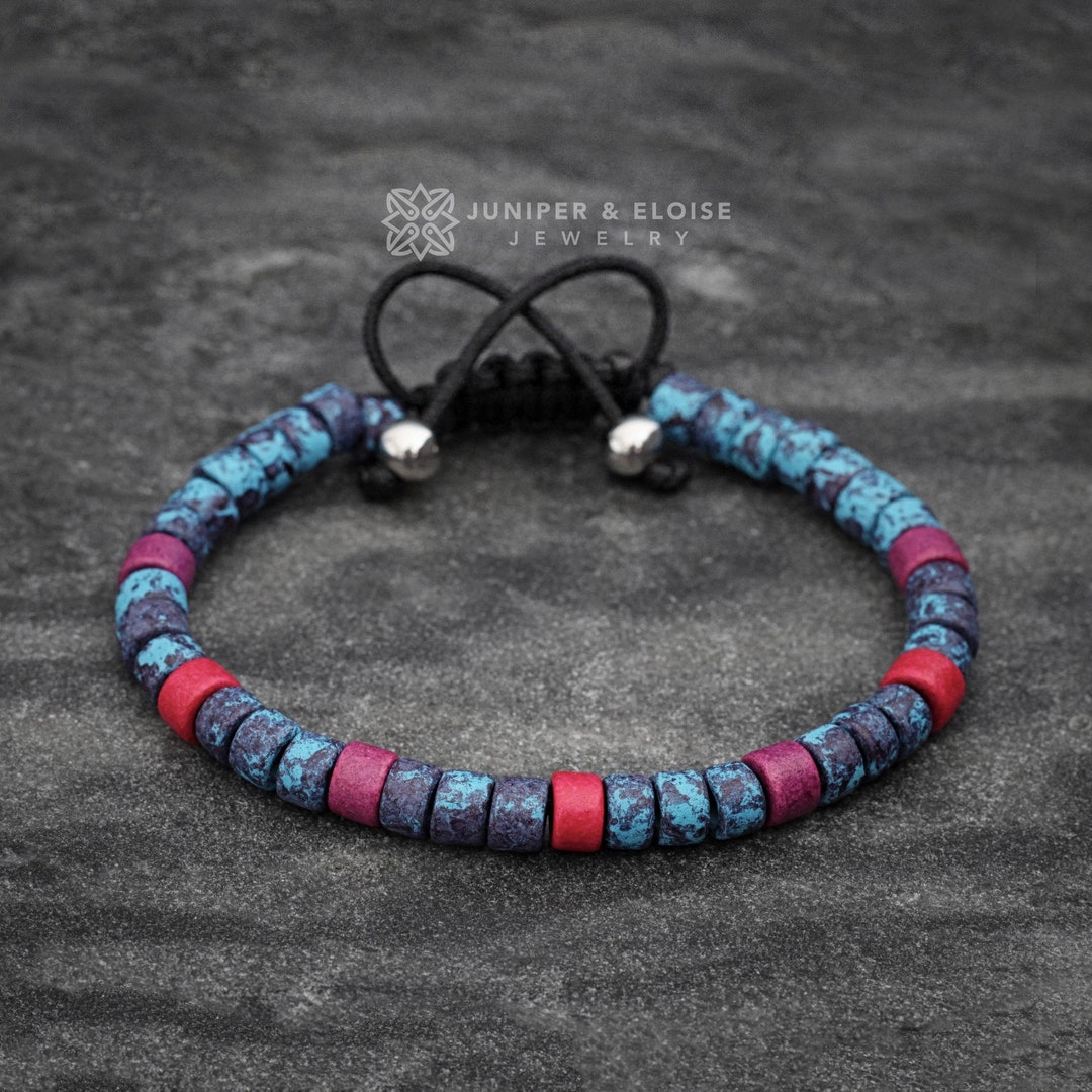 Bisexual Pride Bracelet LGBTQ Bracelet Bisexual Flag Bracelet, Mykonos Beads, Artisan Bracelet ...