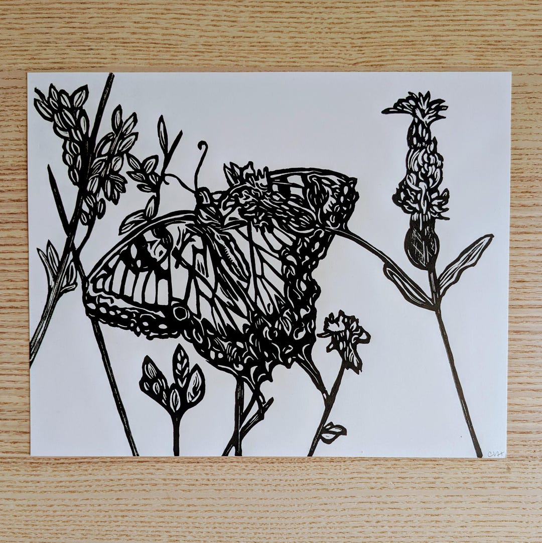 Eastern Tiger Swallowtail Butterfly Original Handmade 8x10 Unframed ...