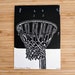 Basketball Hoop Original 5x7 Linocut Print Unframed on Soft - Etsy