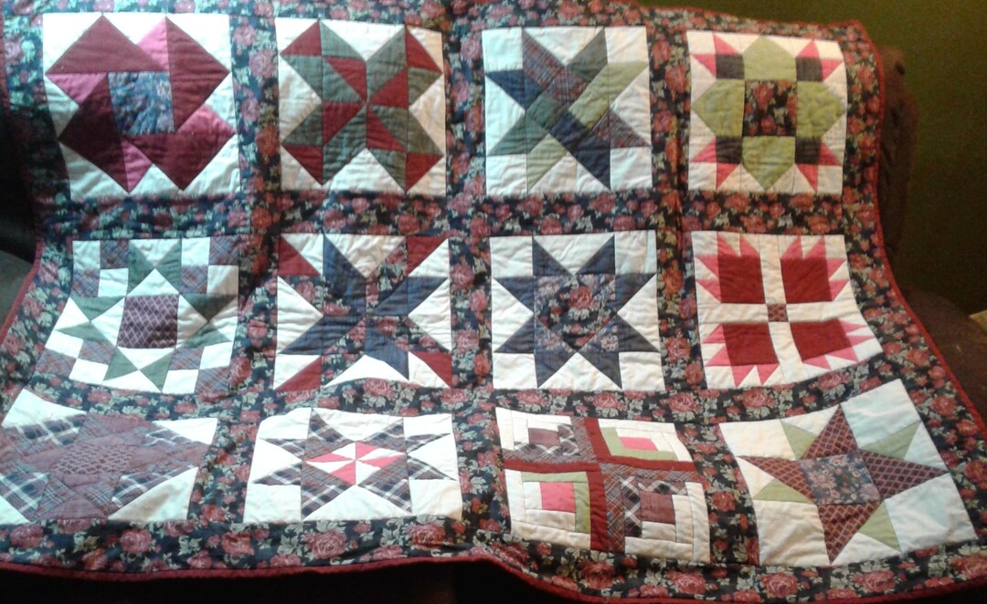 12 Block Quilt - Etsy