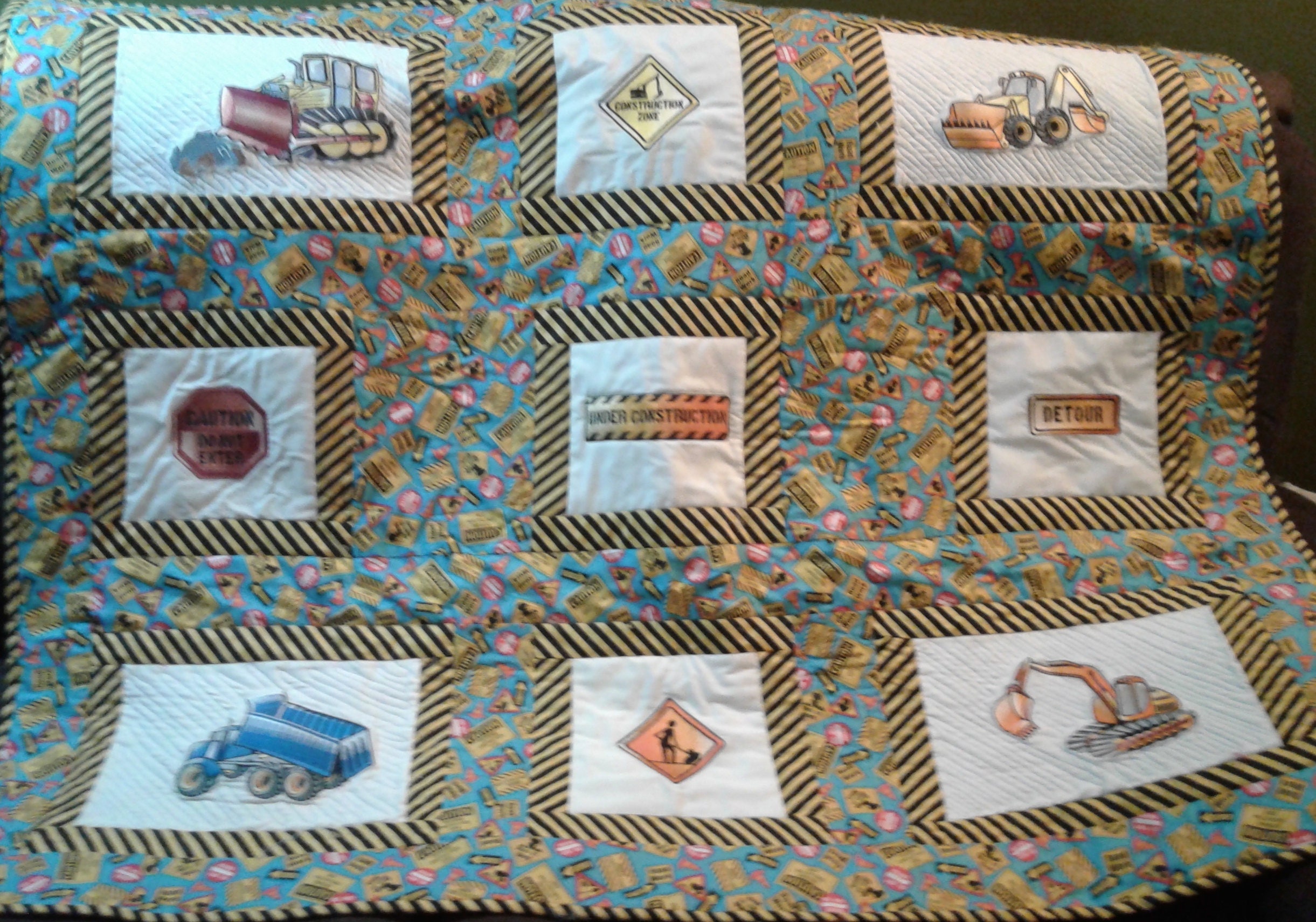 Construction Quilt - Etsy