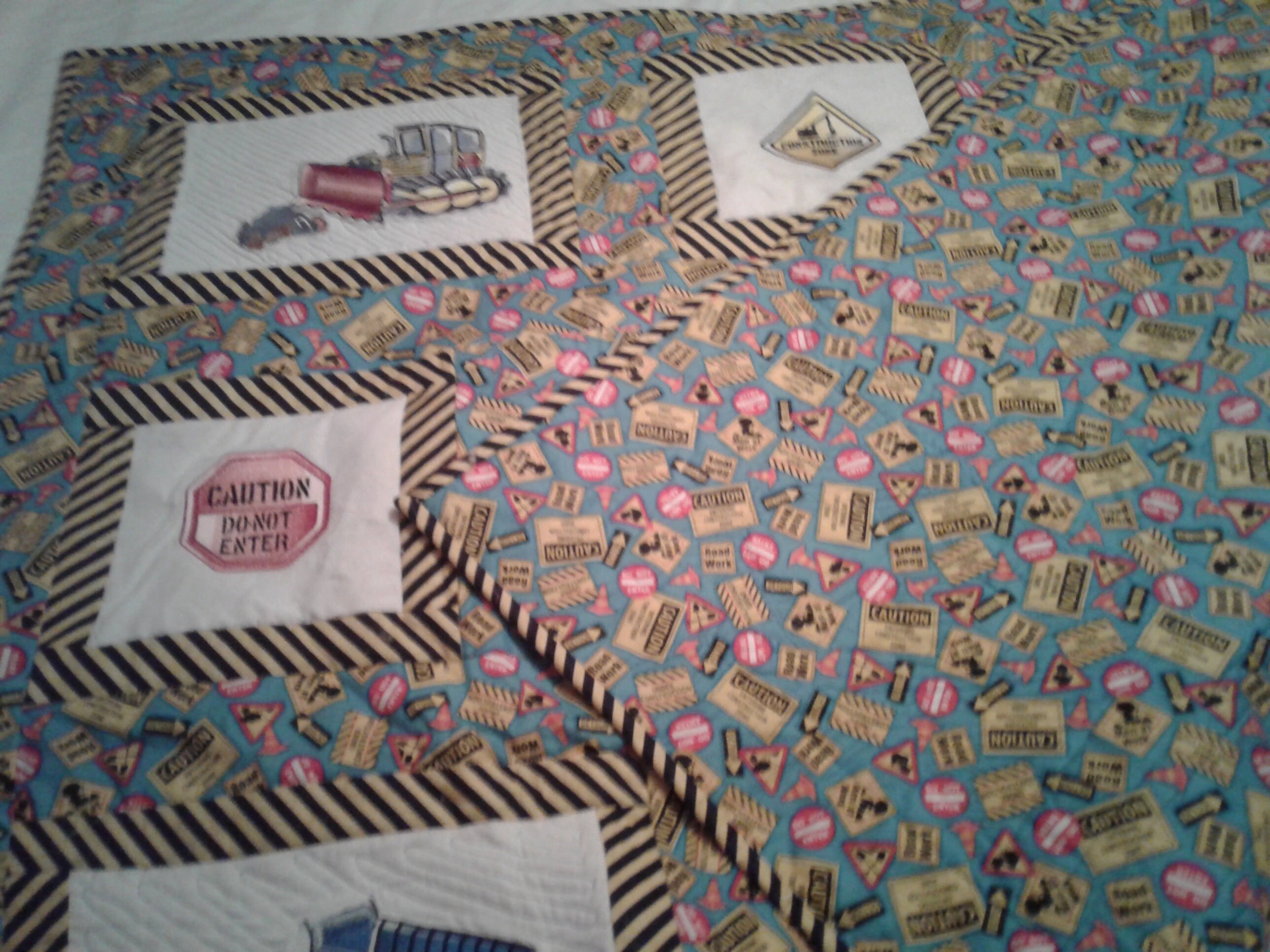 Construction Quilt - Etsy