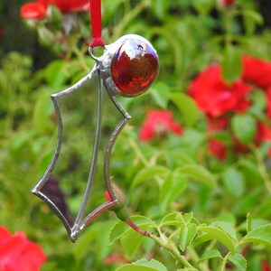 Mirror Glass Holly Christmas Decoration,red Glass Nuggets,single or ...