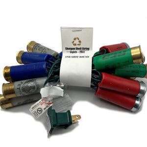 Shotgun Shell Christmas String Lights, Multiple Color Options - Etsy
