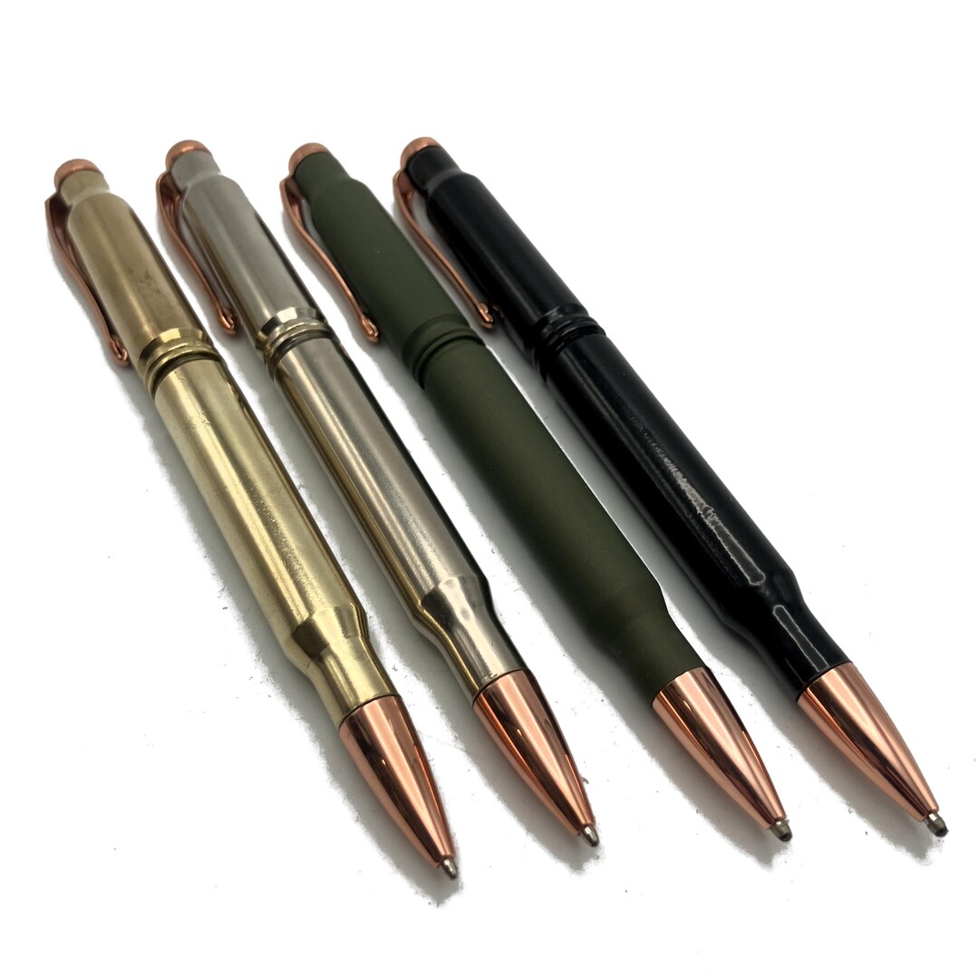 Bullet Twist Pen Engravable Army Green, Black - Military, Army, Police ...