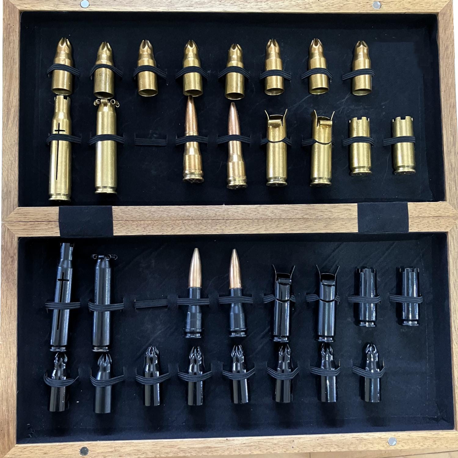 Bullet Casing Chess Piece Set 50 BMG, Unique Handmade Game, Man Cave ...