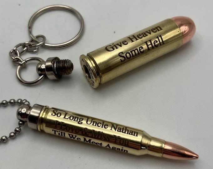 Bullet Shaped Urn Necklace | Cremation Jewelry | Memorial Urn Charm ...