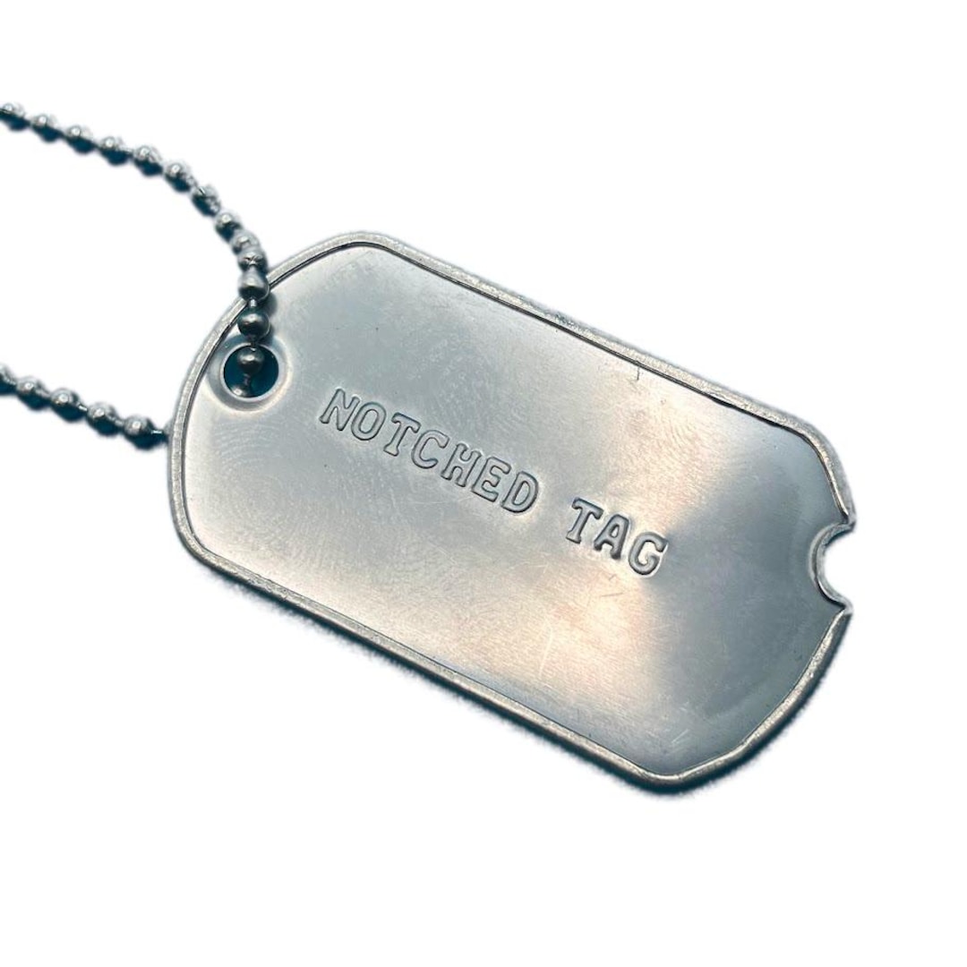 Military Notched ID Dog Tags / Stainless Steel / Personalized Custom ...