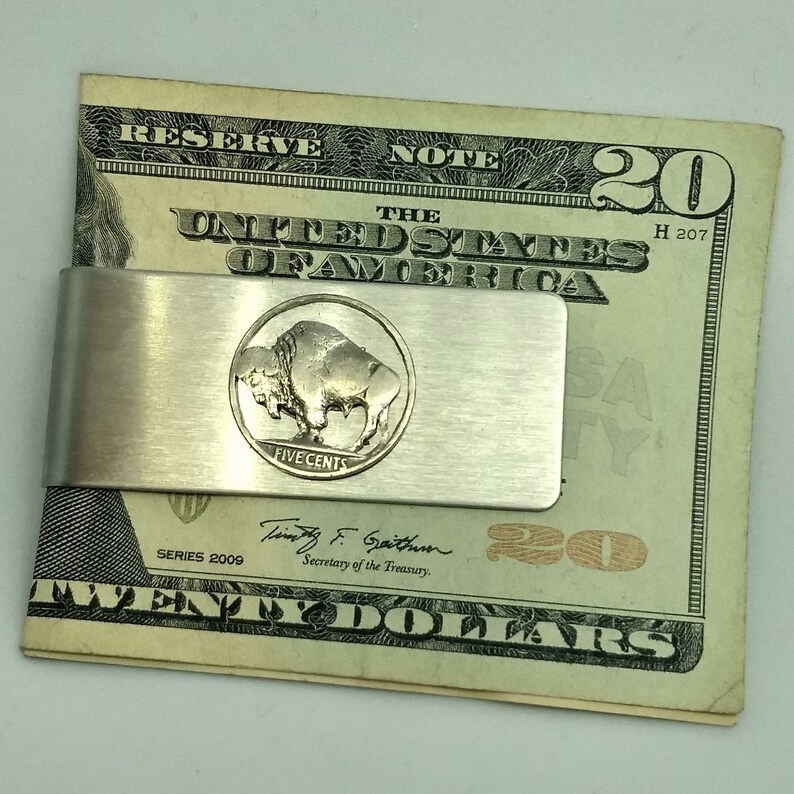 Buffalo Nickel Cut Coin Money Clip South Western | Etsy