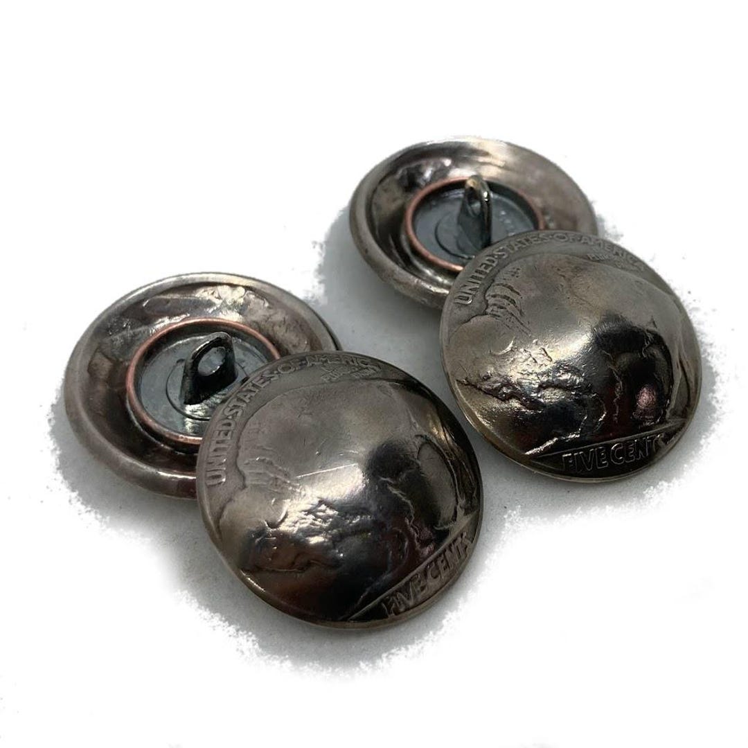Buffalo Nickel Buttons, Set of 4, Indian, South Western - Etsy