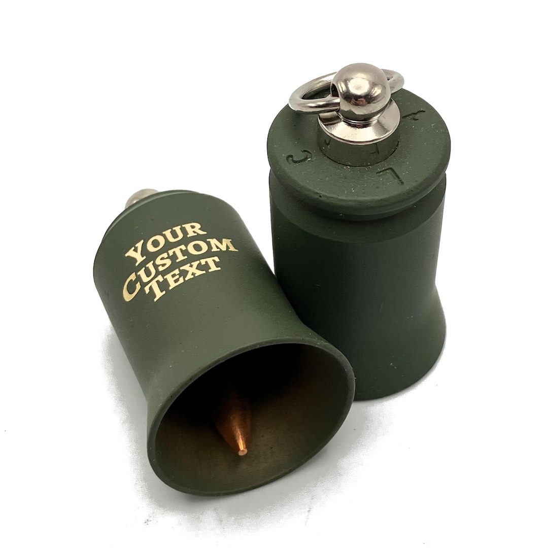 Army Green Bullet Casing Guardian Bell / Motorcycle Bell Charm / 50 BMG ...