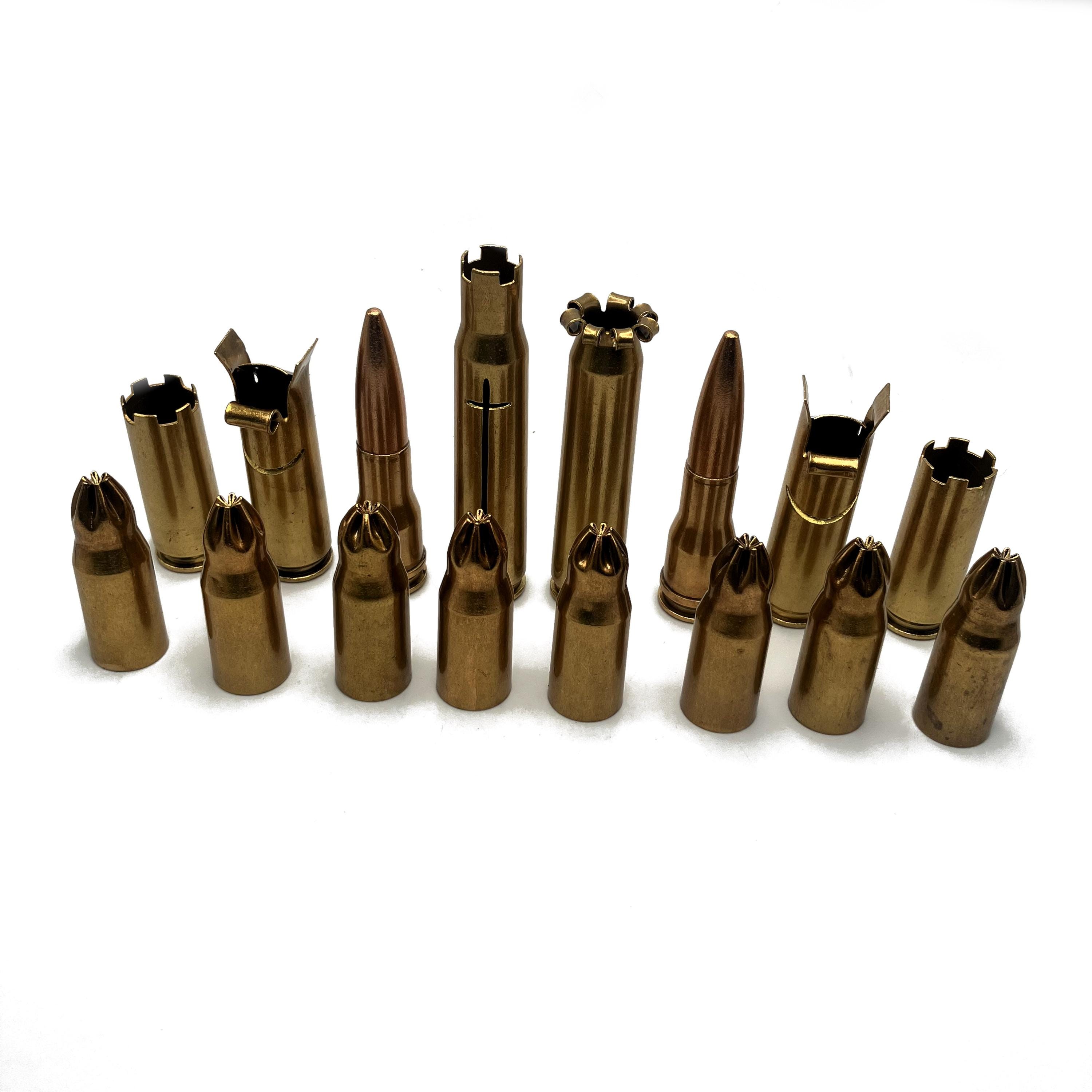 Bullet Casing Chess Piece Set 50 BMG, Unique Handmade Game, Man Cave ...