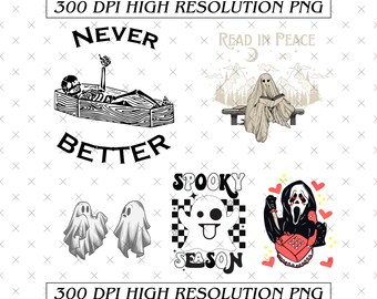 Funny Book Lover Halloween PNG, Cute Ghost Book Nerd, Ghost Halloween ...