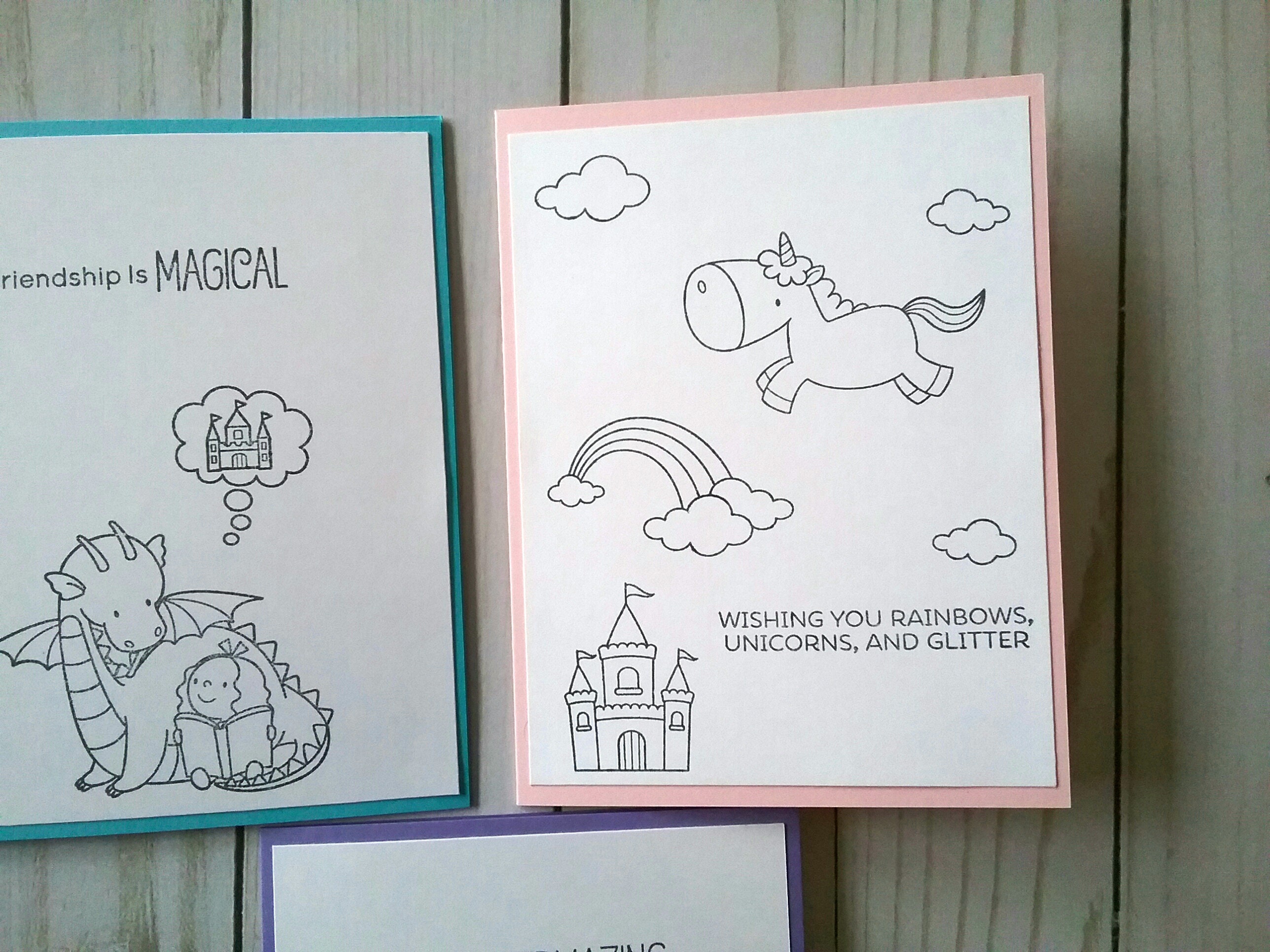 Color Your Own Cards Colorable Card Birthday Gift for Little - Etsy