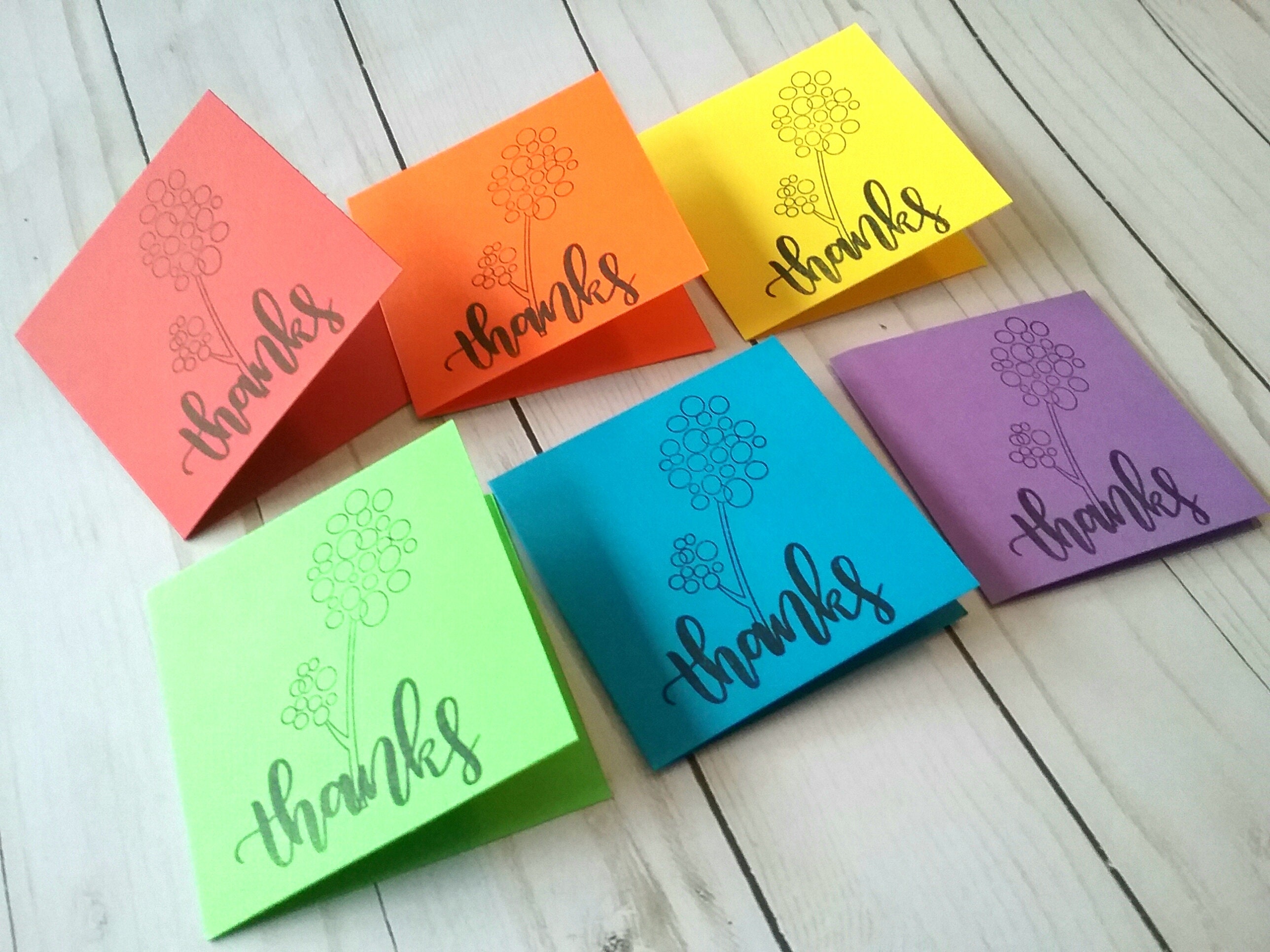 Floral Thank You Cards Bulk Thank You Cards Mini Note Cards - Etsy