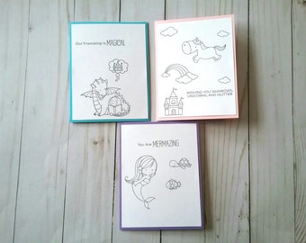 Color Your Own Cards - Etsy