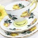 Clare Yellow Rose Bone China Tea Trio, Vintage English Teacup Set #A226 ...