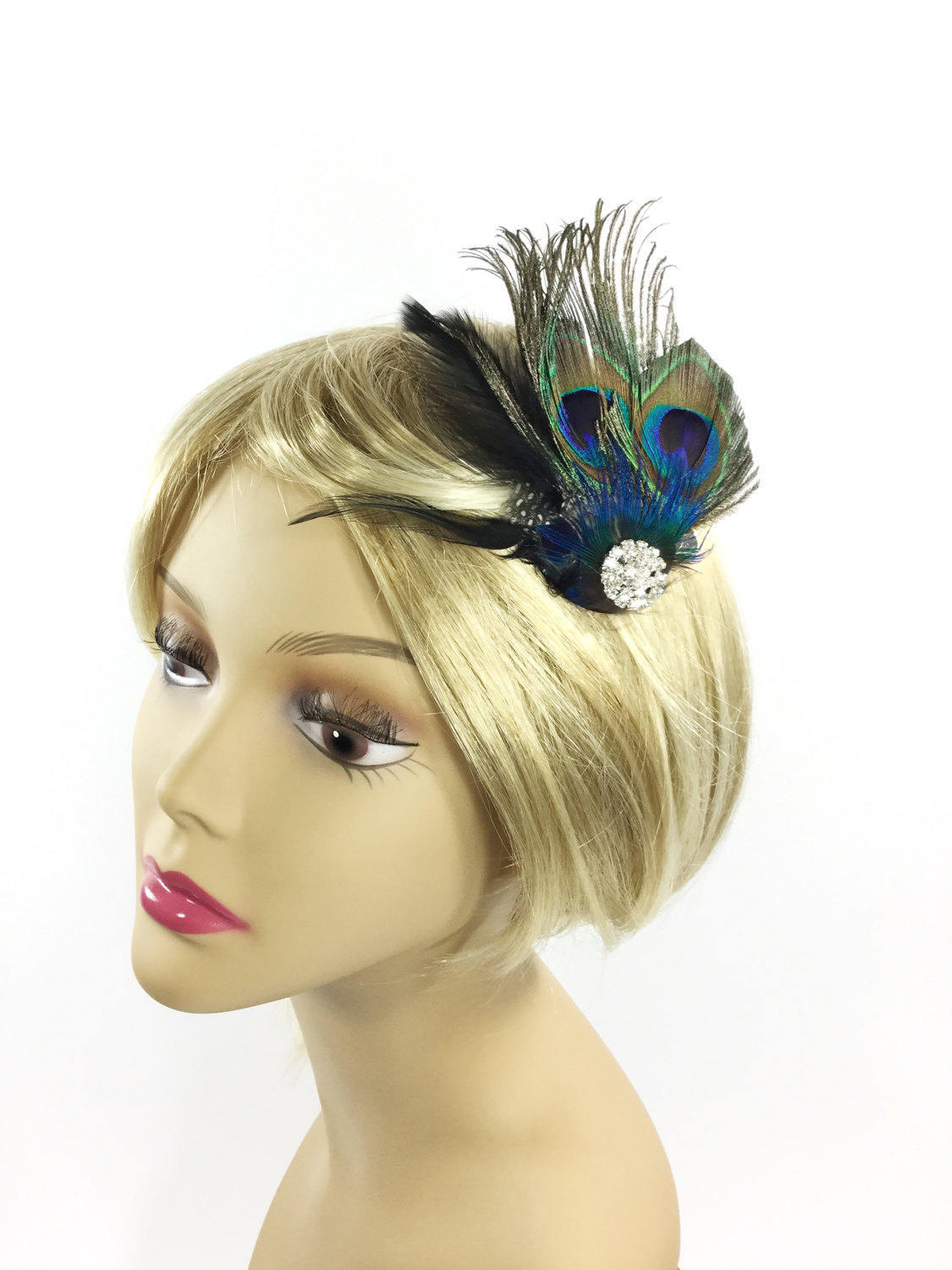 Ladies Peacock Feather Hair Clip, Peacock Hair Accessory For Weddings ...