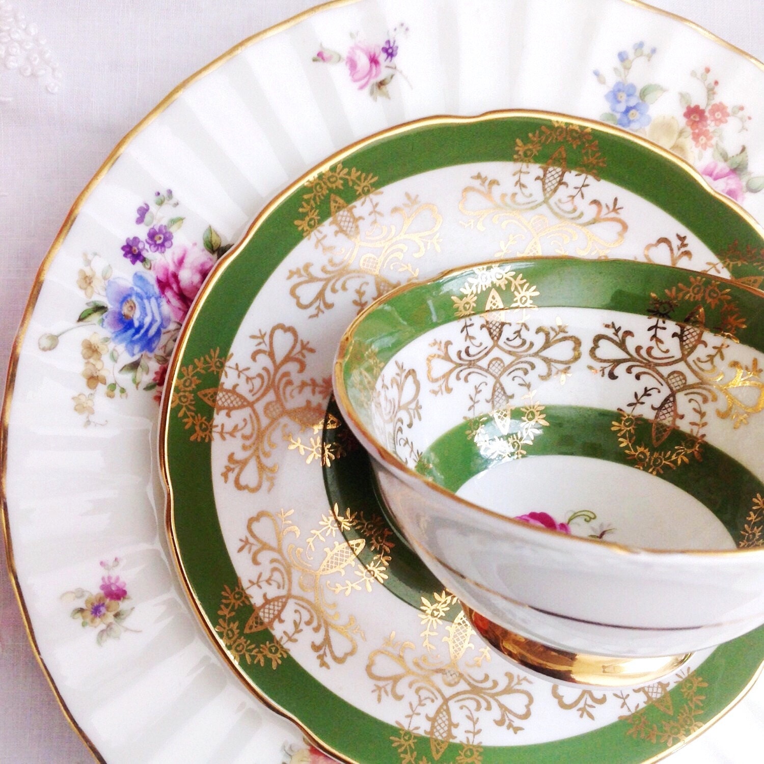 Dazzling Vintage Royal Grafton Royal Worcester Floral Gold Gilt ...