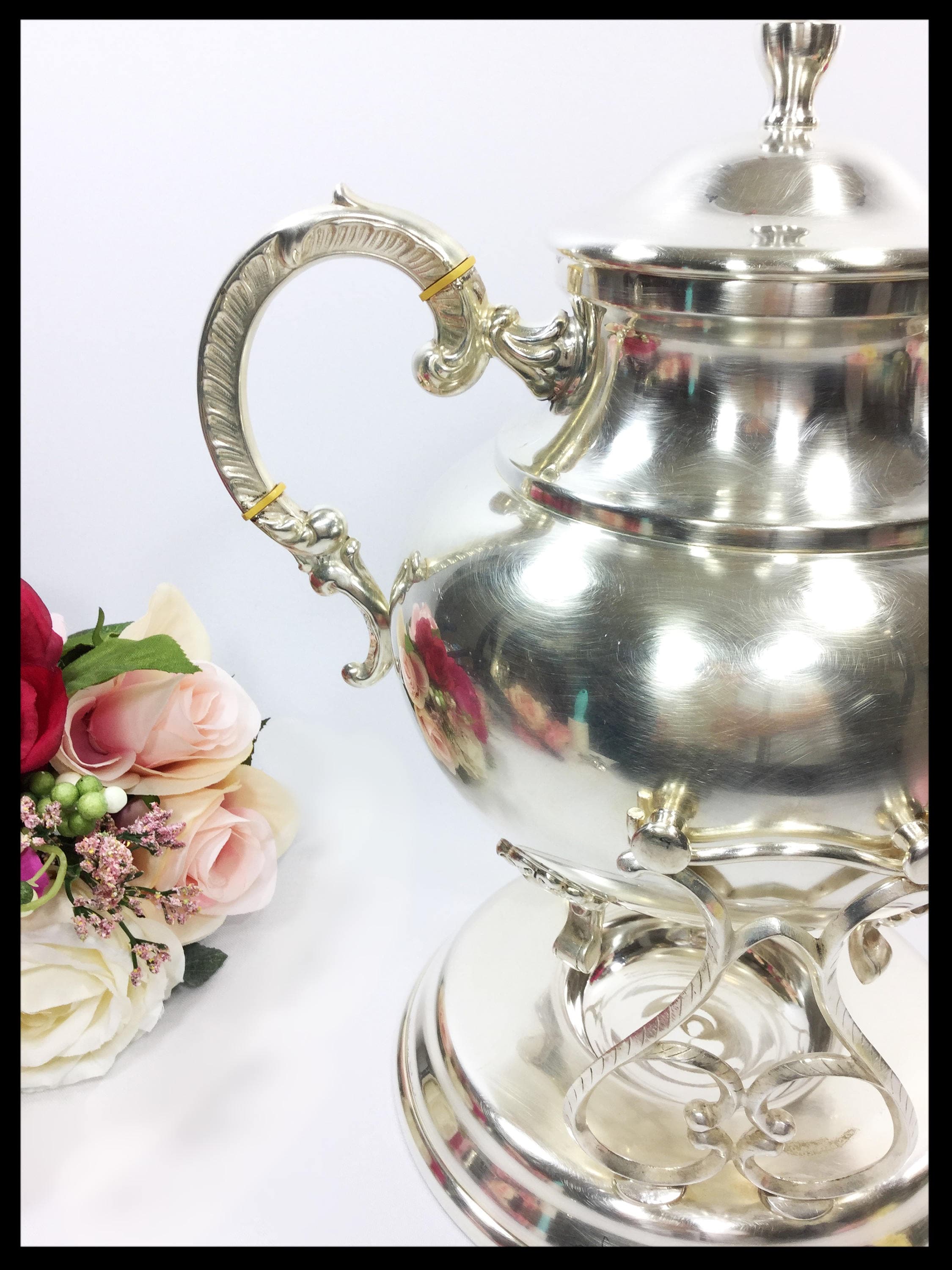 Large Alpaka Triple Silver Plated Tilting Teapot, Silver Tilting Teapot ...