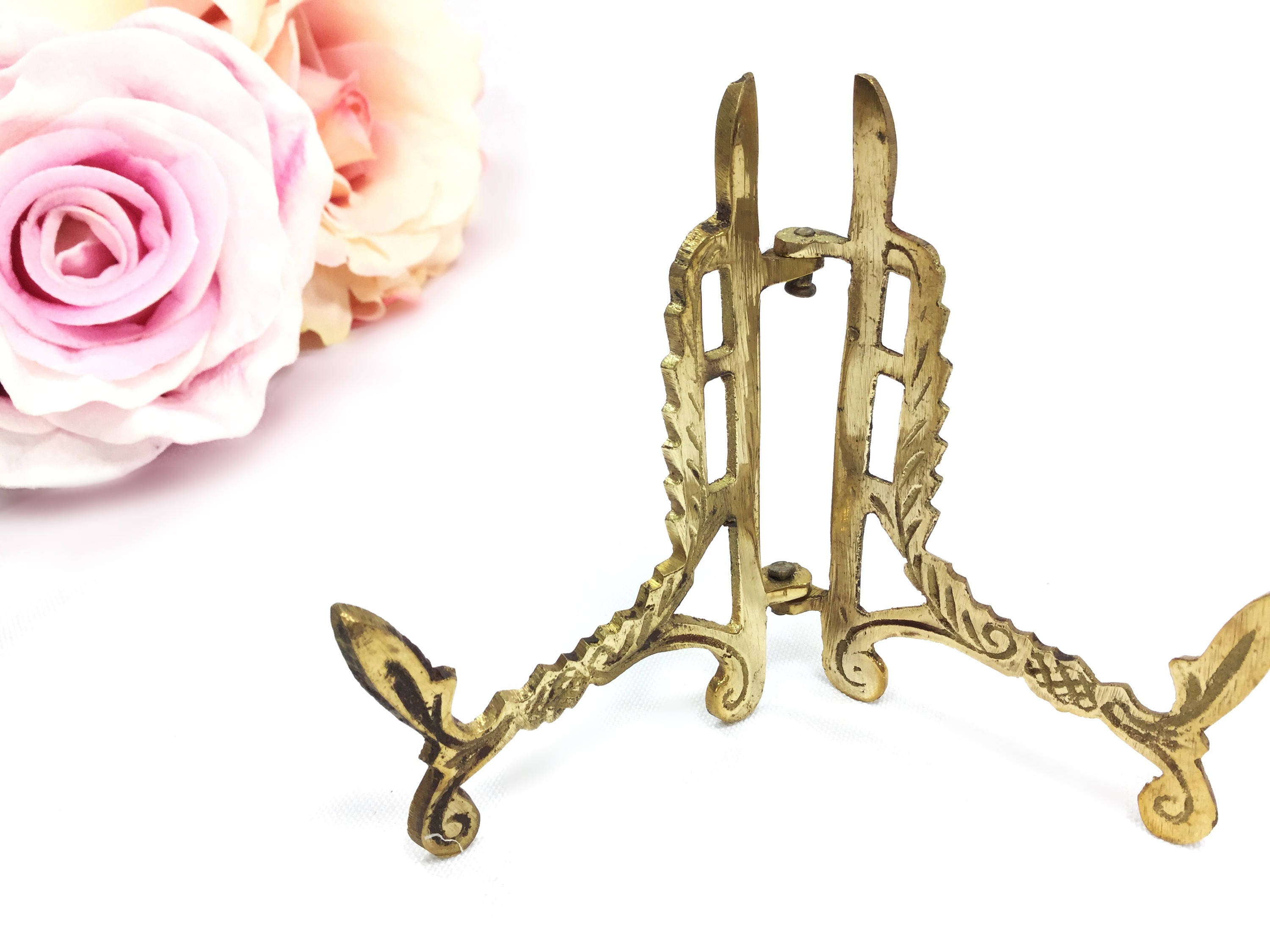 Desktop Brass Picture Stand, Brass Easel, Brass Picture Frame Stand ...