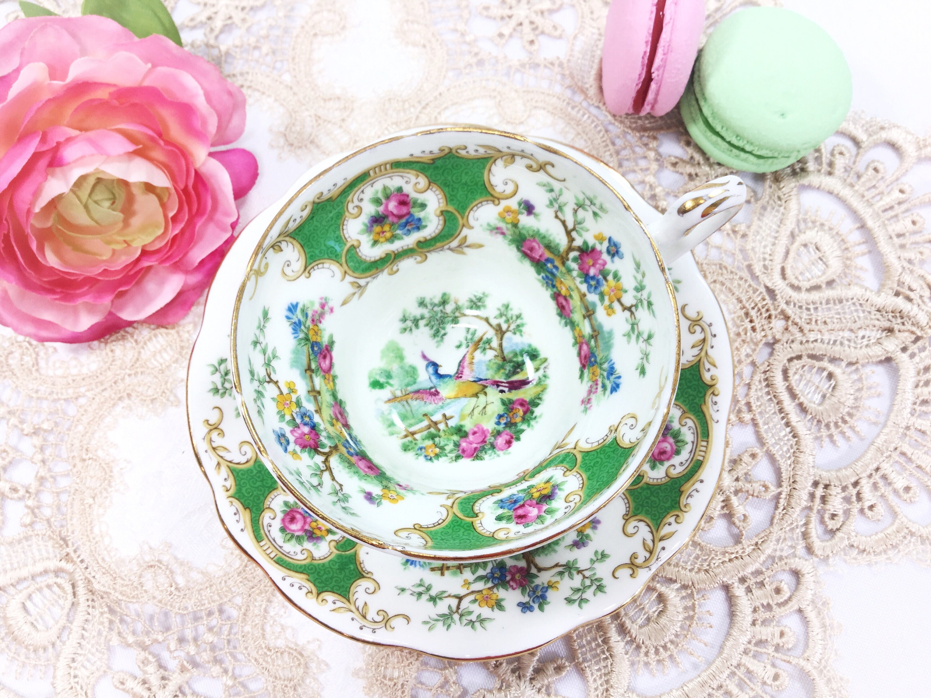 Beautiful Foley Broadway Chelsea Bird Trio Tea Set Bone China England ...