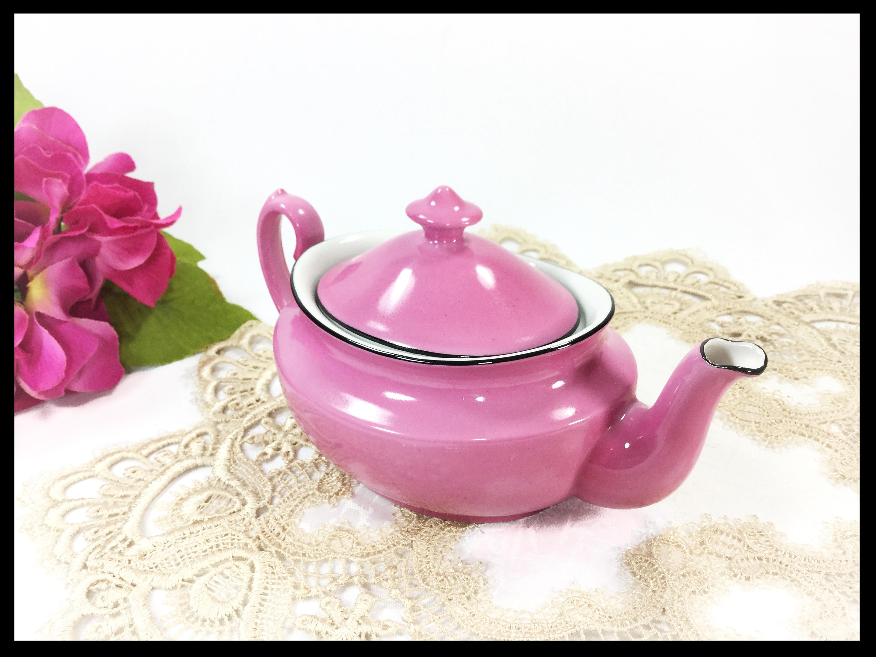 Alluring Vintage Czechoslovakia Pink Teapot for Tea Time, Pink Tea ...