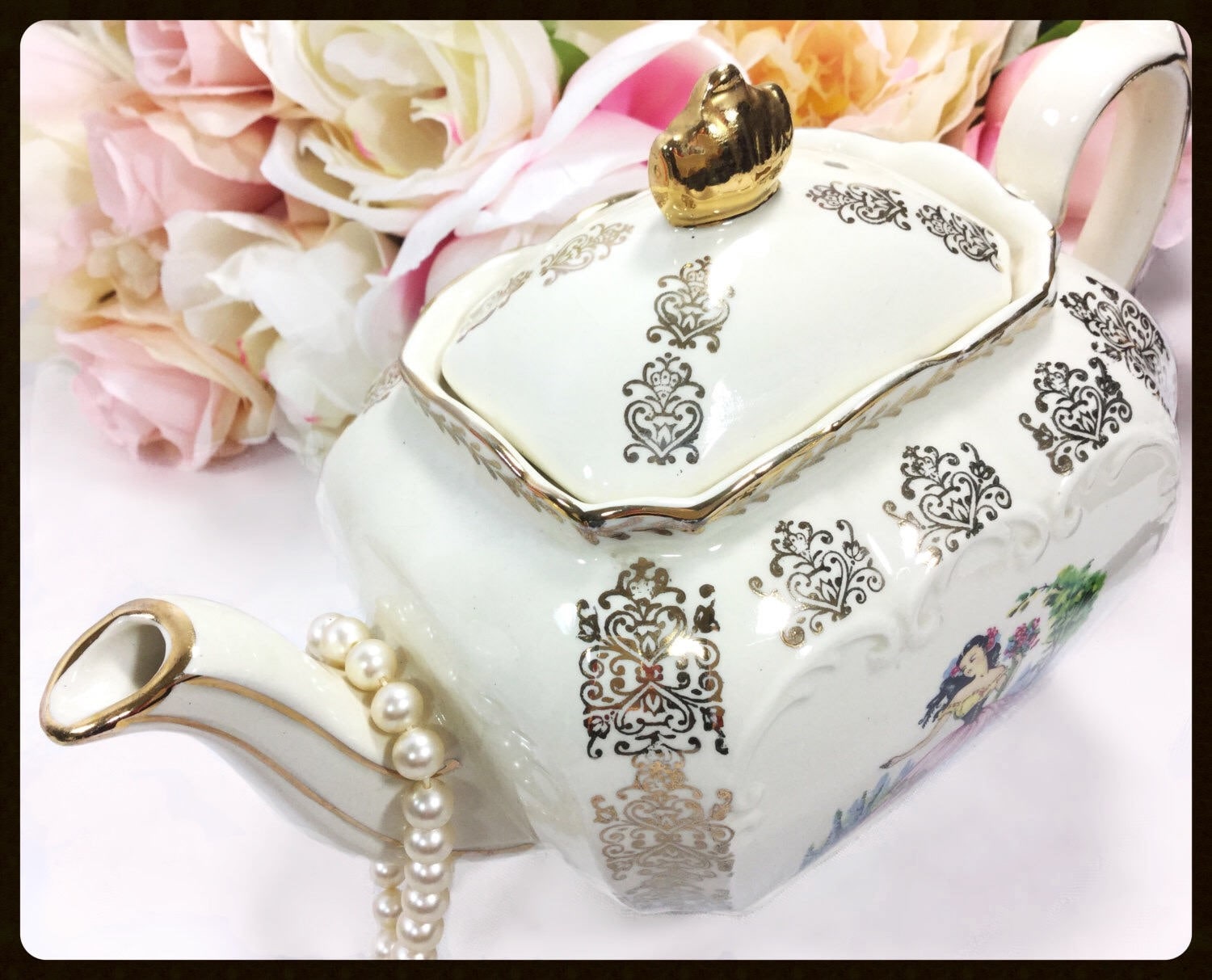 Elegant Cubed Sadler Dainty Miss Teapot, Dainty Miss English Teapot ...