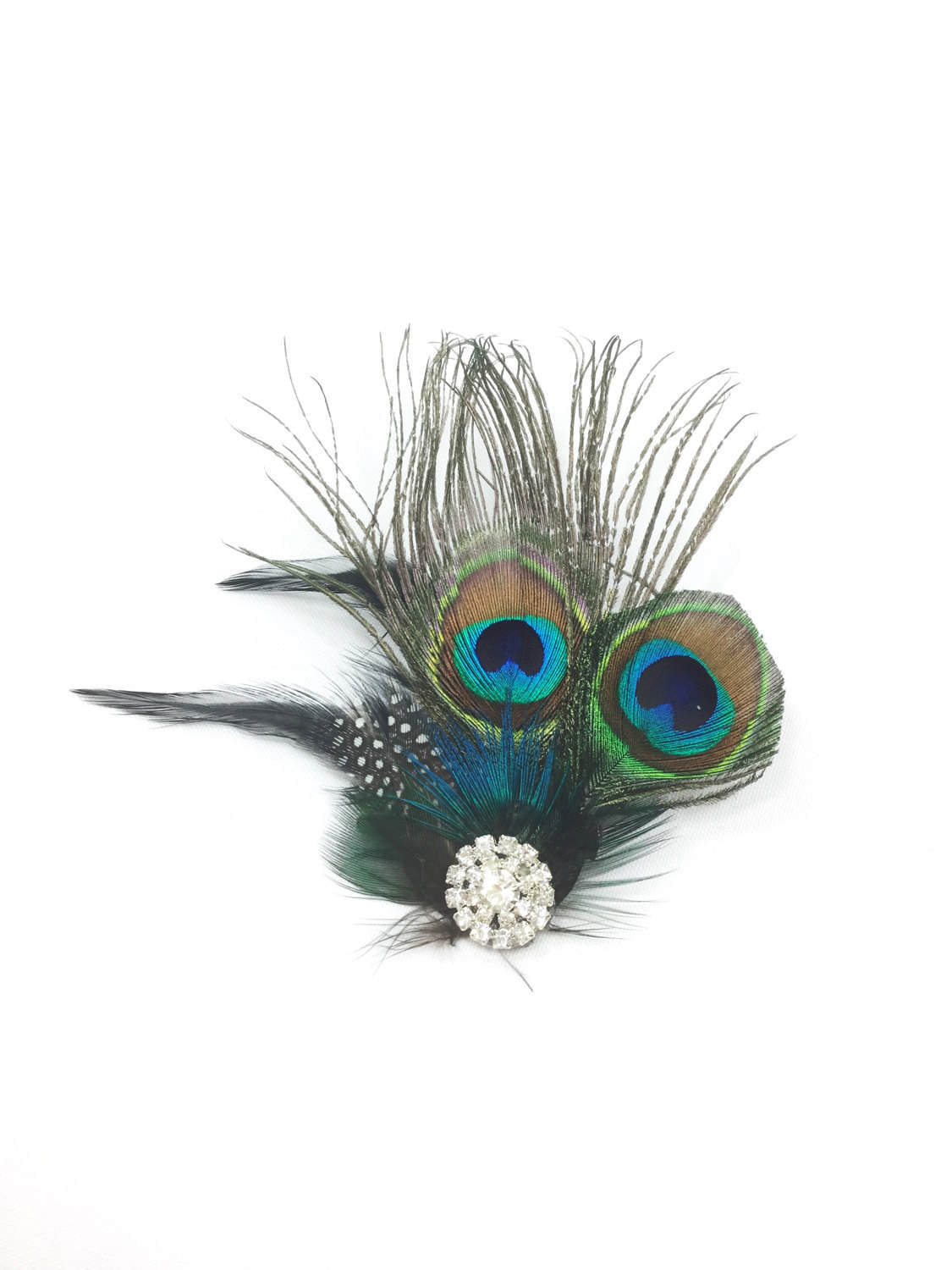 Ladies Peacock Feather Hair Clip, Peacock Hair Accessory For Weddings ...