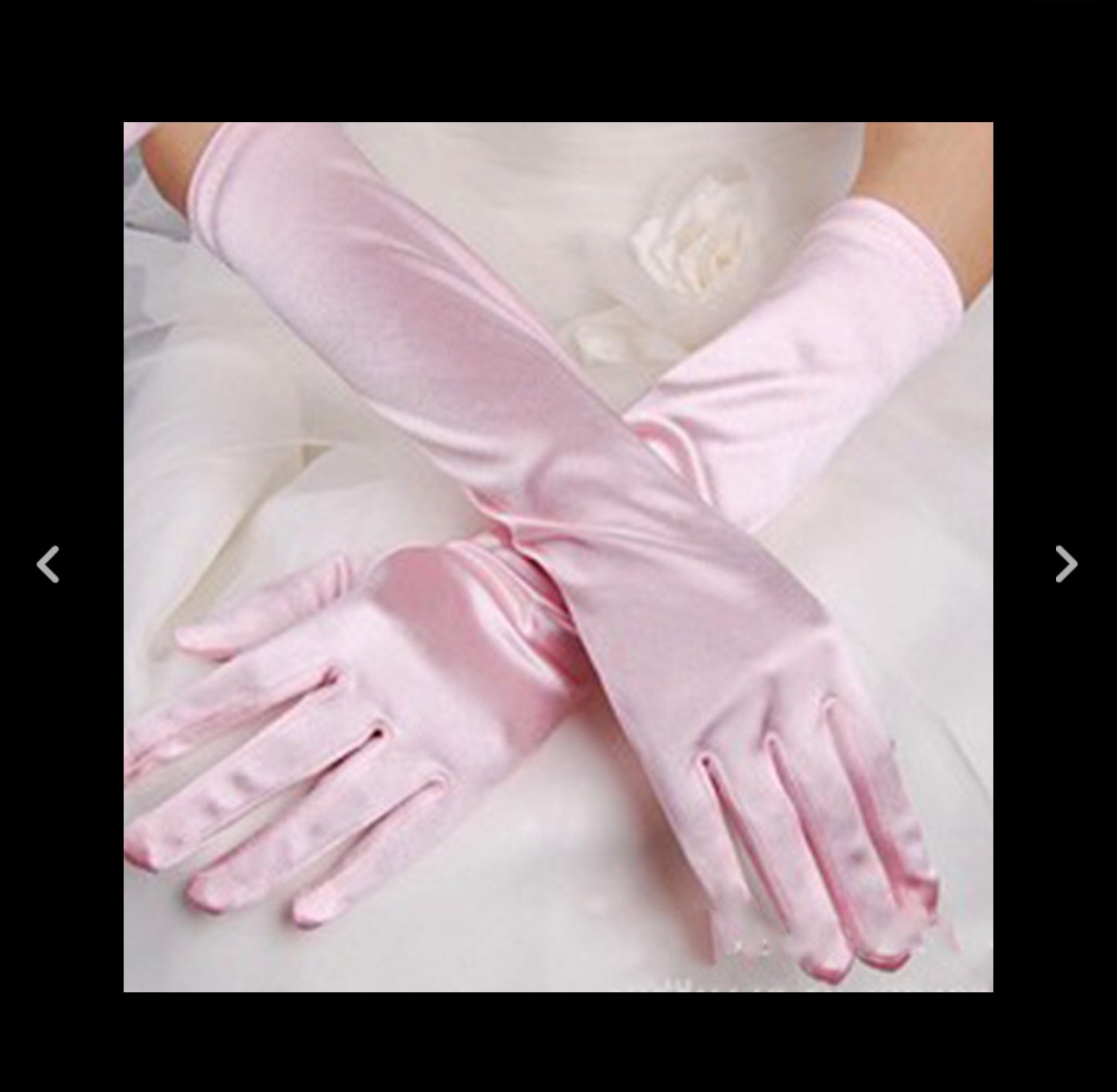 Pink Satin Ladies Gloves Perfect for Opera, Wedding, Evening Wear ...