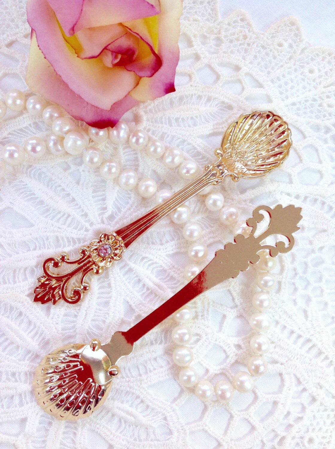 Stunning Gold Tea Spoon Coffee Demitasse Ice Cream Spoon Perfect for ...