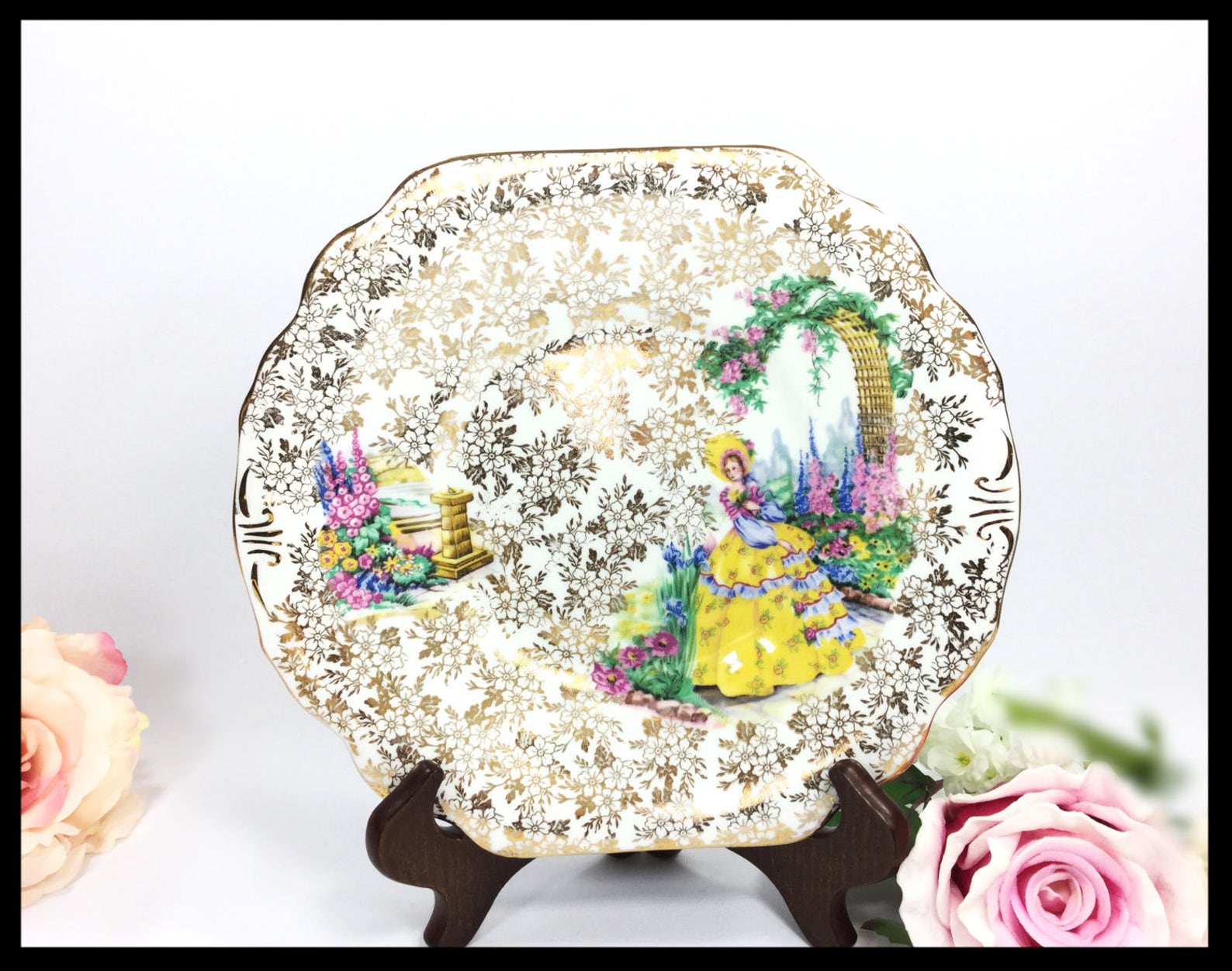 Gold Chintz Crinoline Lady English Creamer Sugar Bowl Cake - Etsy