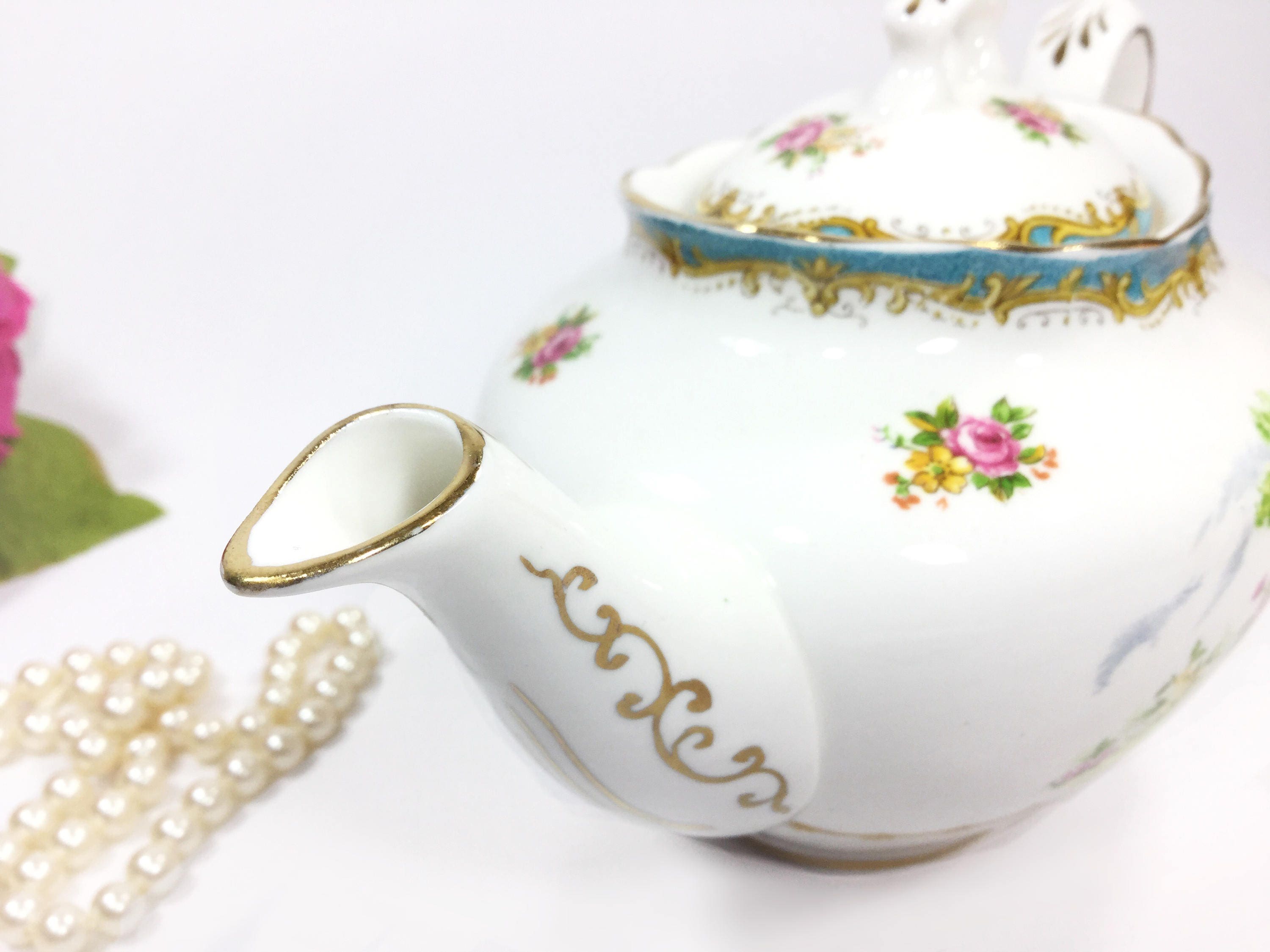 Fabulous Royal Albert Chelsea Bird Teapot, English Bone China Teapot ...