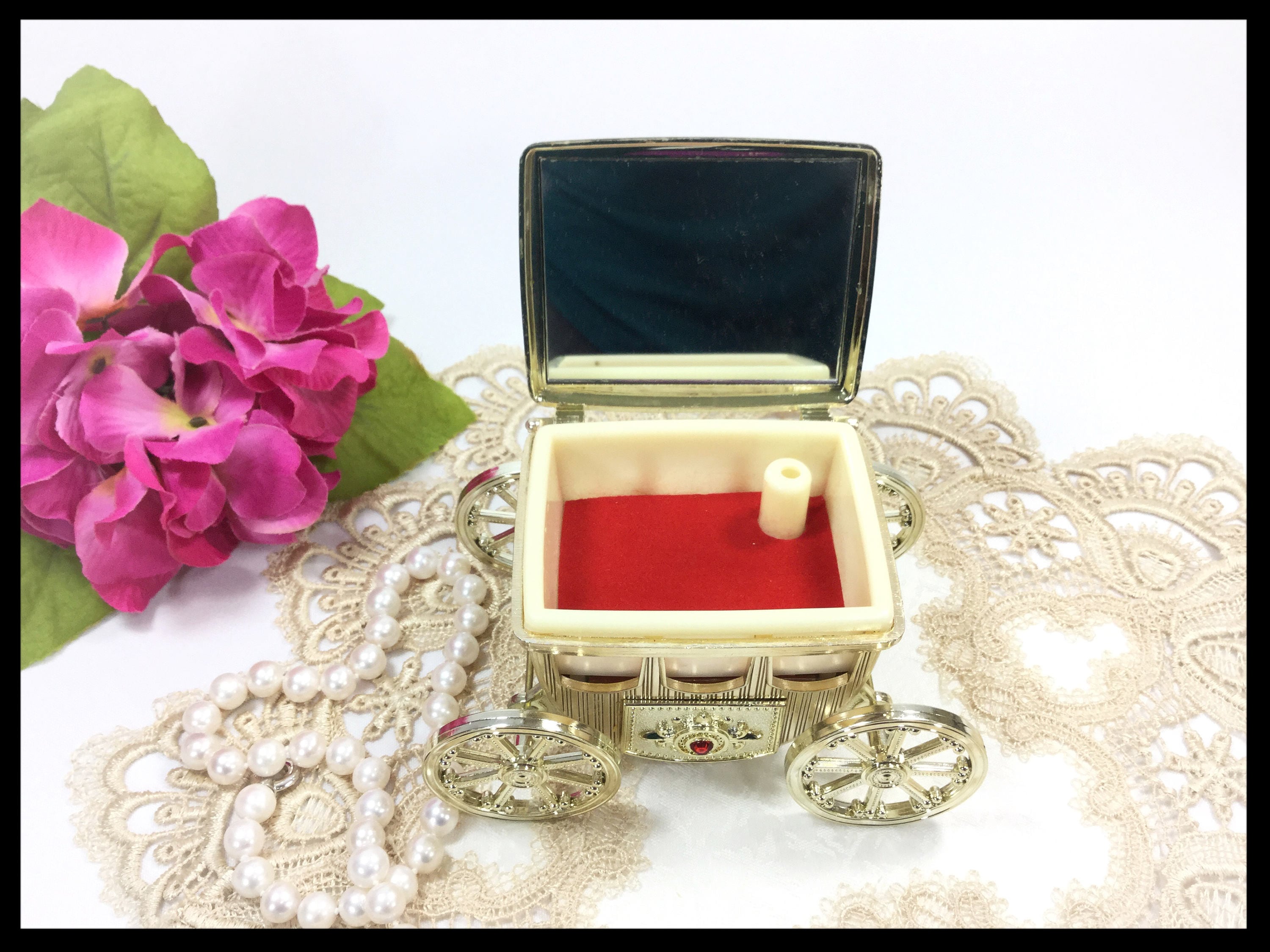 Fairytale Princess Carriage Musical Trinket Box, Jewled Carriage ...